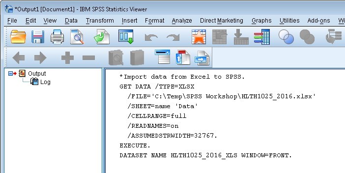 Introduction to SPSS: Importing data from Excel to SPSS