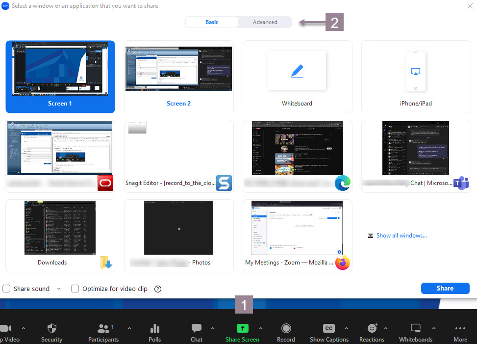 Zoom: Recording video with sound