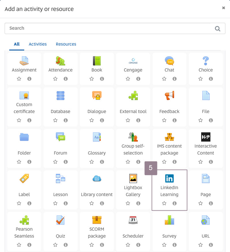 Create a LinkedIn Learning Activity
