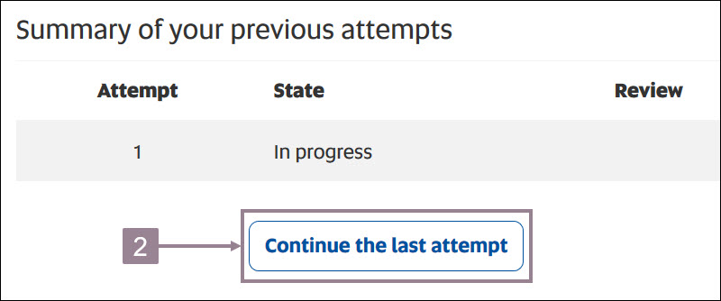Quiz Activity: Start an Attempt