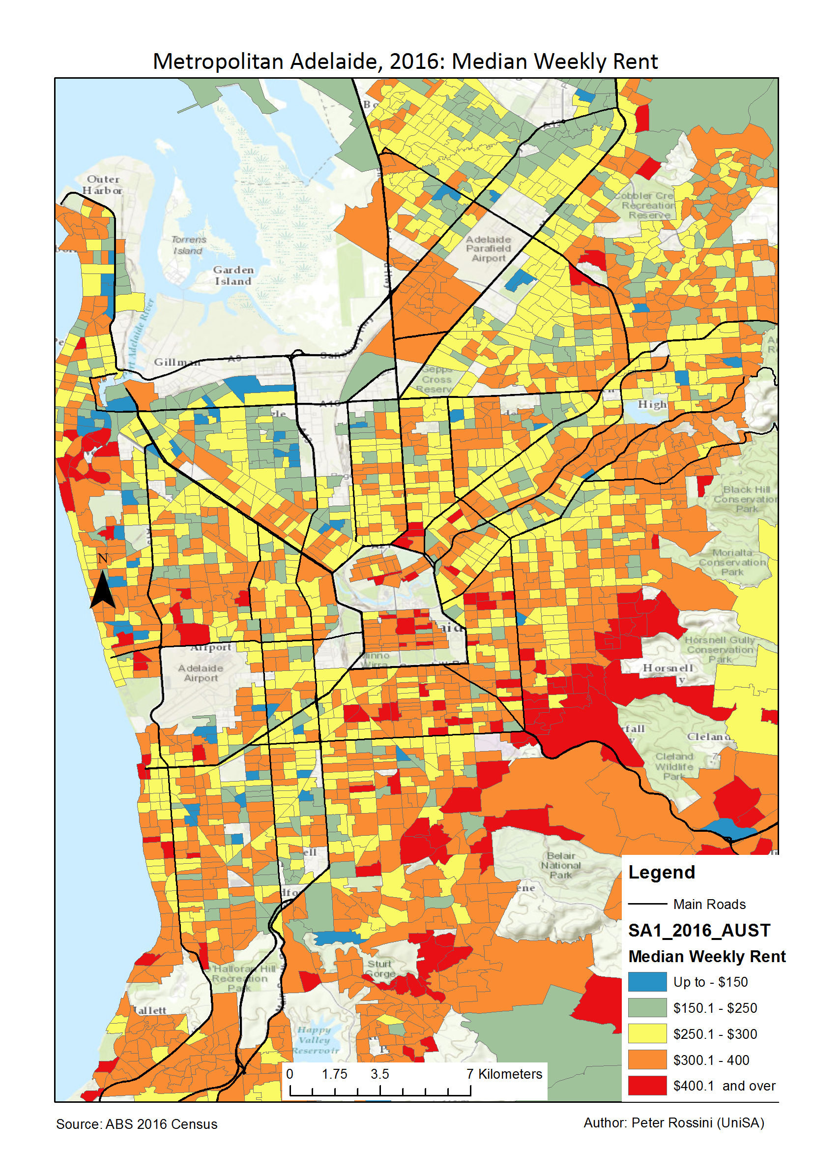 Census 2016 Maps for Adelaide