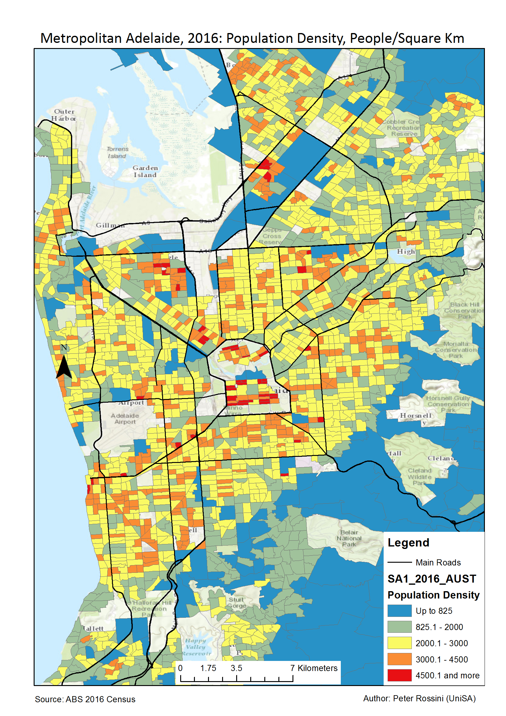 Census 2016 Maps for Adelaide